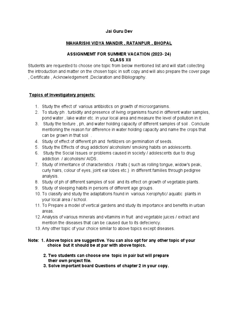 Vacations PDF
