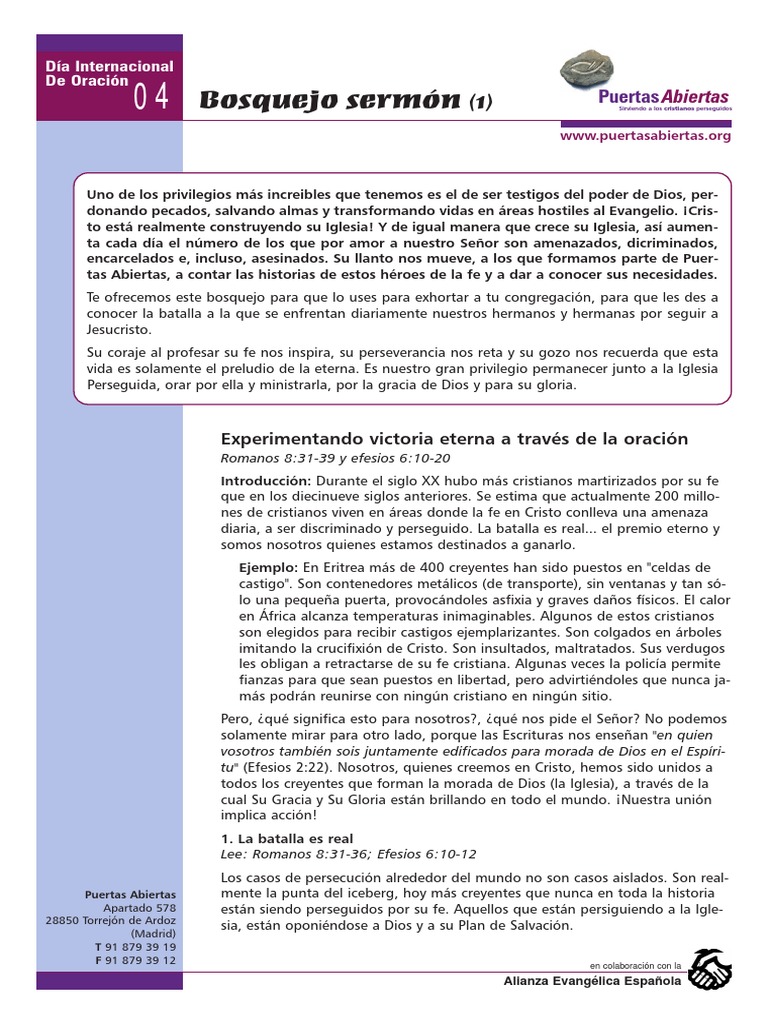 Bosquejos Sobre La Oración | PDF | Cristo (título) | Jesús