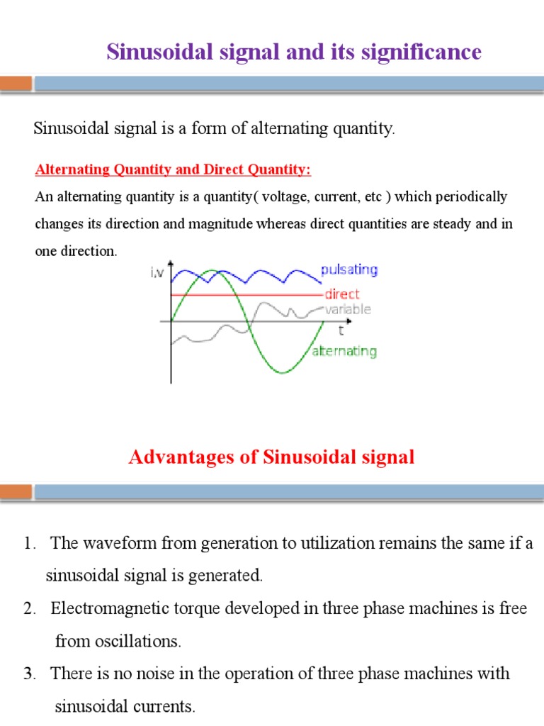 Sinusoidal Signal and Its Significance: Sinusoidal Signal Is A Form of ...