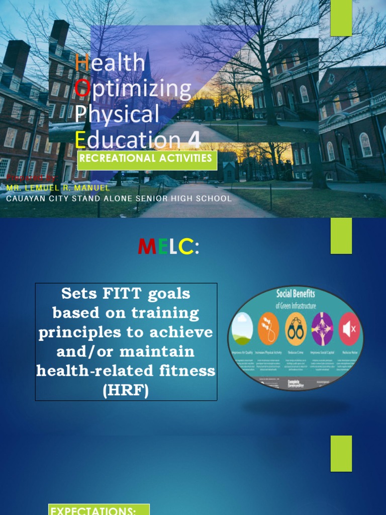 Recreation Autosaved 1 | PDF | Recreation | Physical Fitness