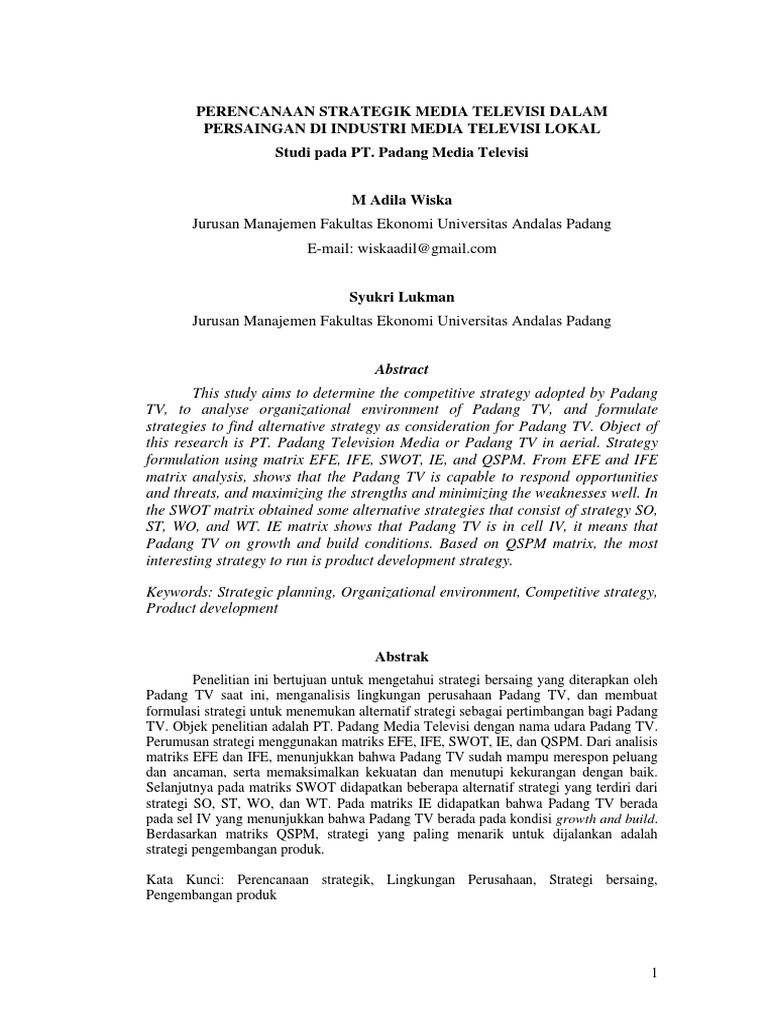 Jurnal Skripsi | PDF | Bisnis