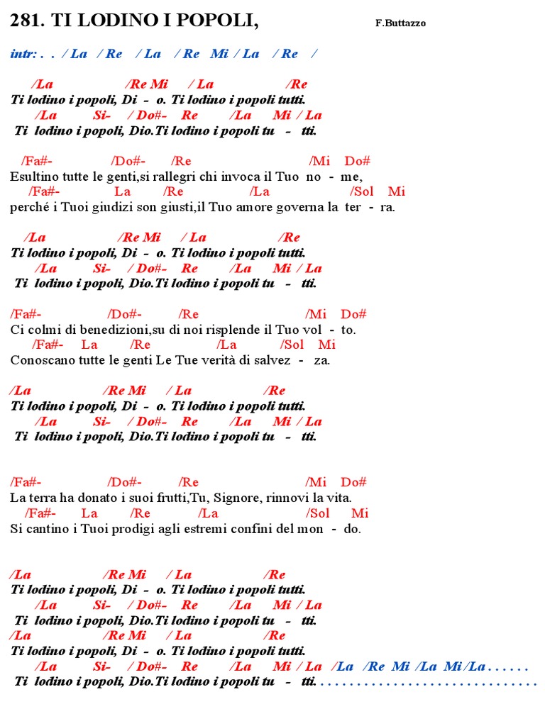 Ti Lodino I Popoli | PDF