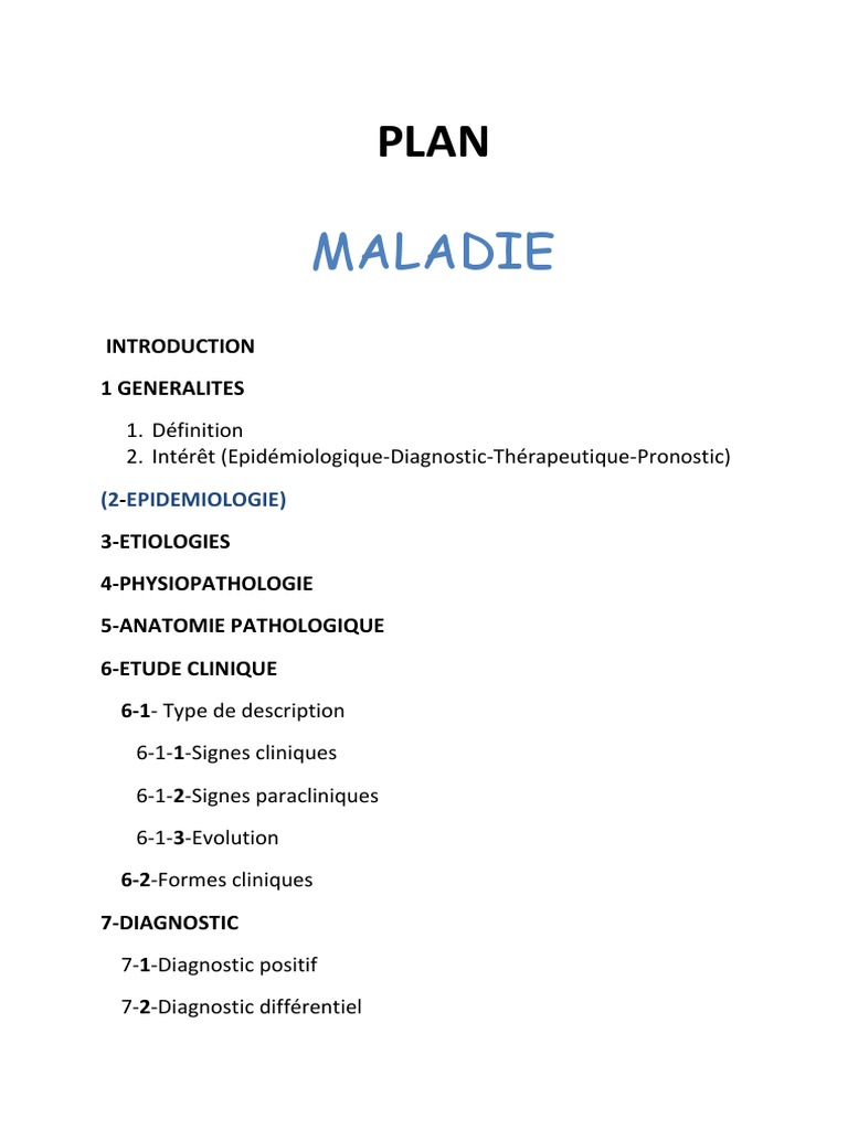 PLAN D'exposé CAMES | PDF | Médecine physique et de réadaptation ...