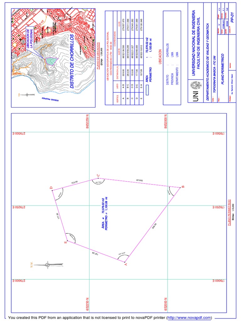 Modelo Plano Perimetrico FIC UNI-2022 02 | PDF