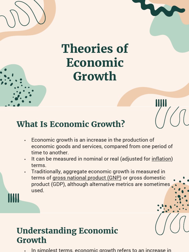 Theories of Economic Growth Explained | PDF | Economic Growth | Market ...