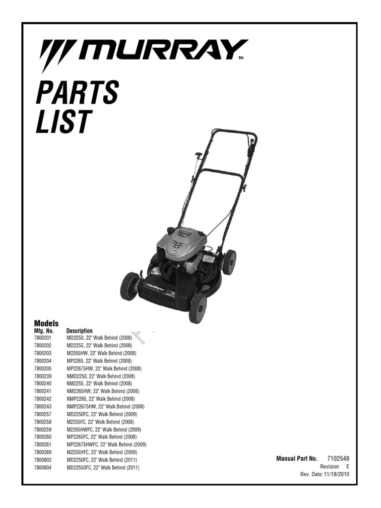 Murray Briggs & Stratton | PDF | Screw | Mechanical Engineering