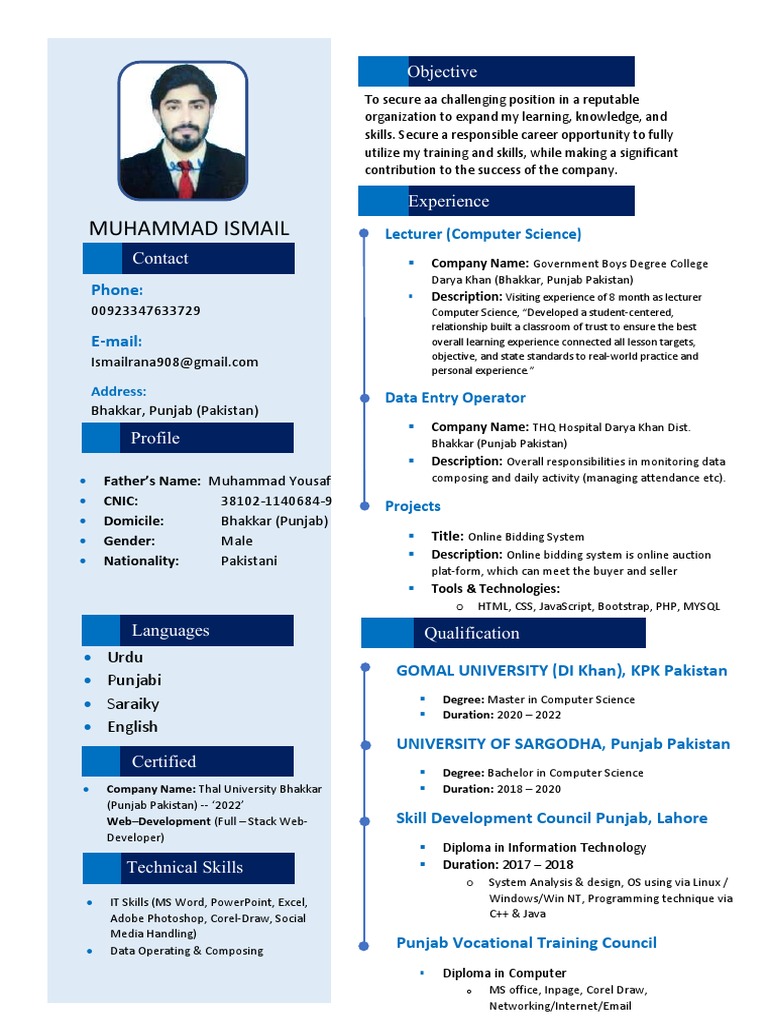 CV Ismail | PDF | World Wide Web | Internet & Web
