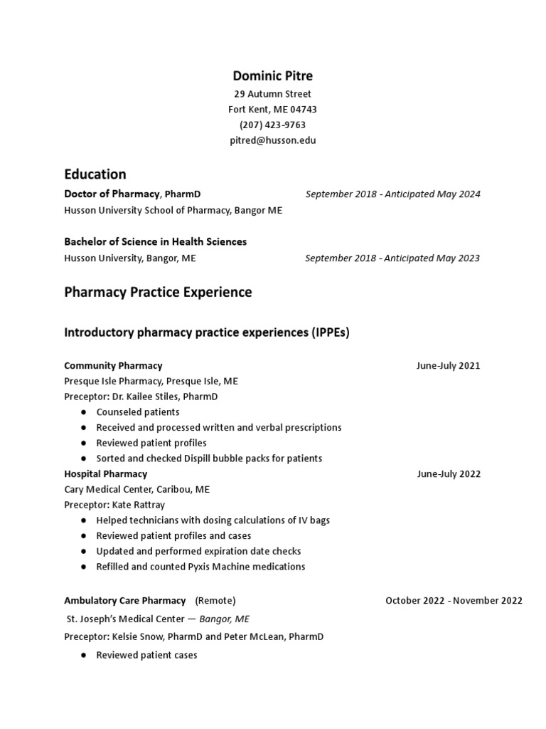 Master CV DP | PDF | Pharmacy | Pharmacist