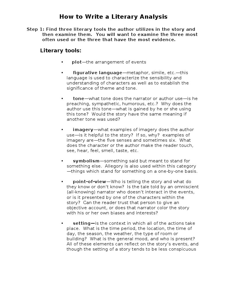 Writing a Literary Analysis Guide | PDF | Omniscience | Narration