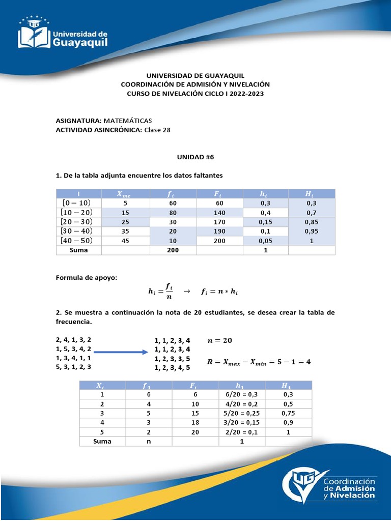 Tarea - U6 - Clase 28 - S8 | PDF