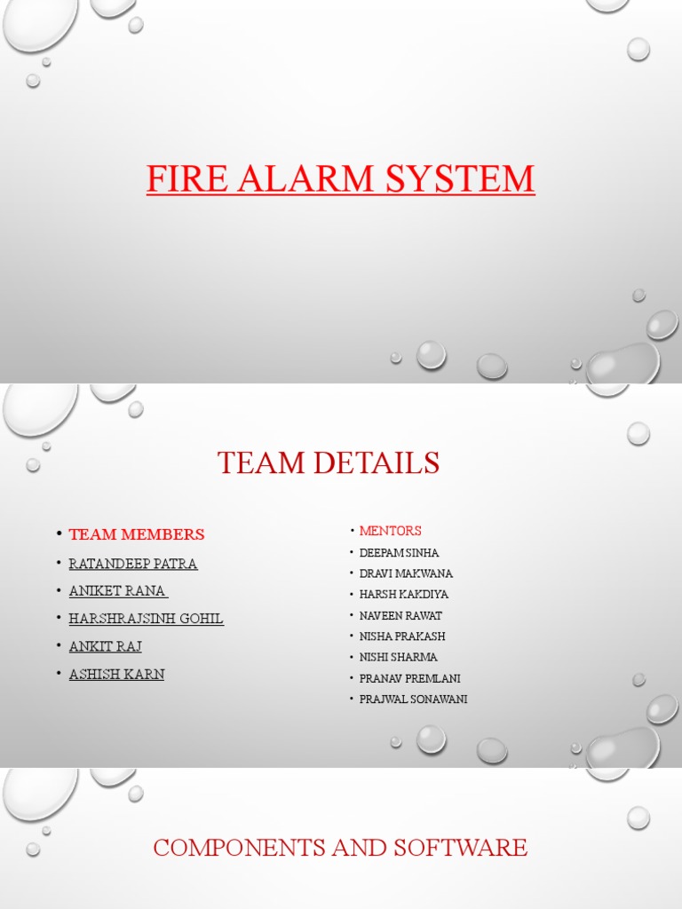 Fire Alarm System Project Team | PDF