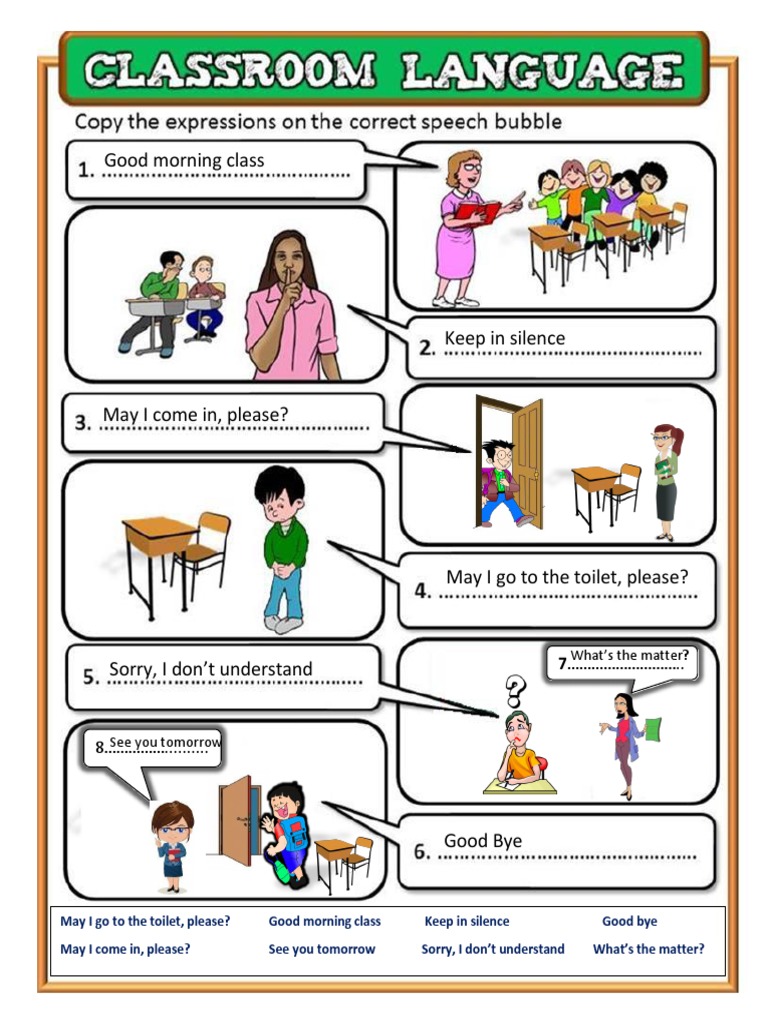 CLASSROOM LANGUAGE 1 (2) | PDF