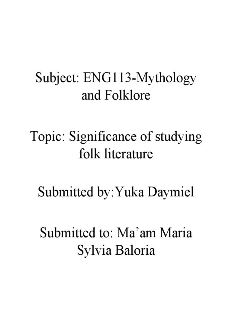 Assessment For 113 | PDF | Folklore | Fairy Tales