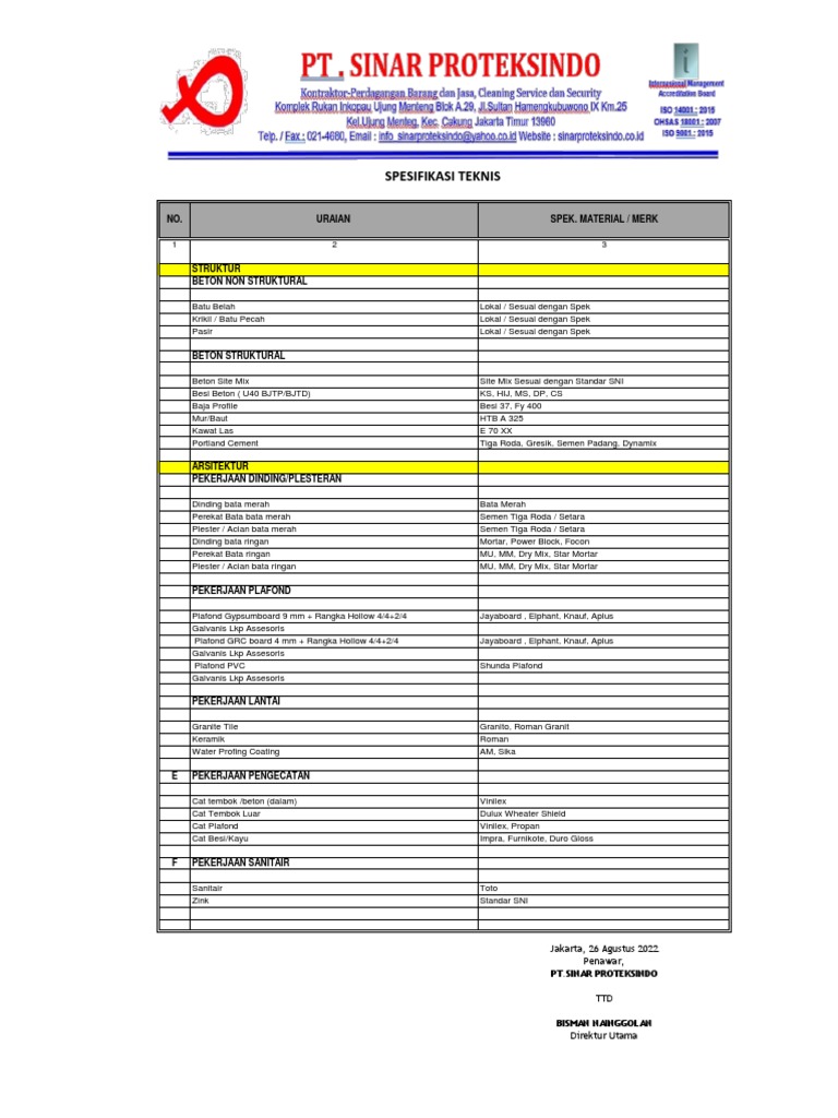 SP Spektek Material | PDF