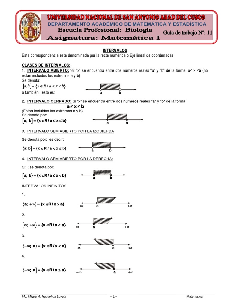 Intervalos Clases de Intervalos:: Ab X Ra X B | PDF | Intervalo (Matemáticas) | Lógica matemática