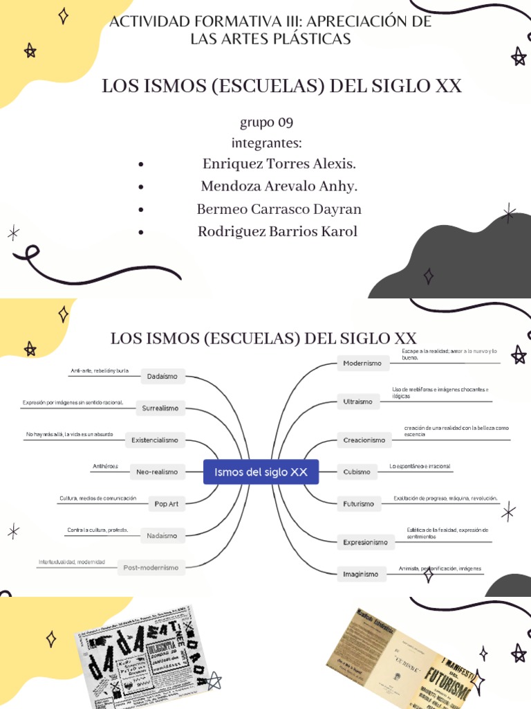Los Ismos (Escuelas) Del Siglo XX: Actividad Formativa Iii: Apreciación ...