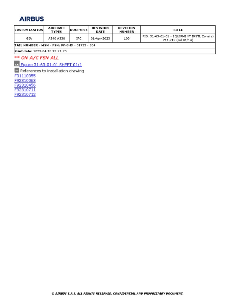 GIA - A330 - IPC - FSN - 304 - 01-Apr-2023 - FIG. 31-63-01-01 ...