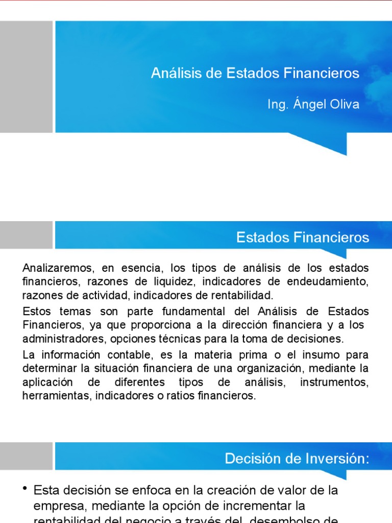 Análisis de Estados Financieros | PDF