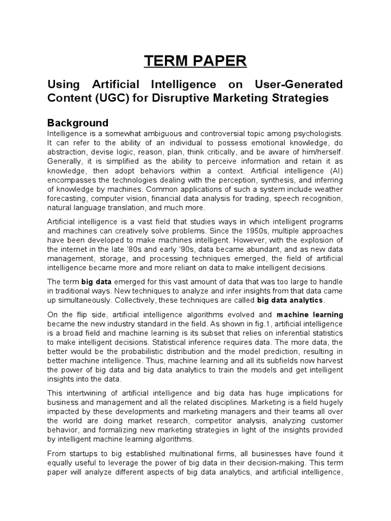 AI & UGC: Disruptive Marketing Insights | PDF | Marketing | Artificial ...