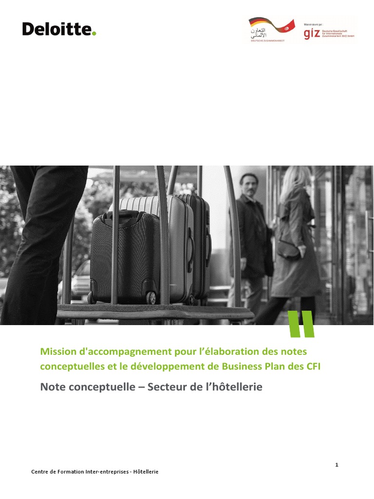 Note Conceptuelle - Secteur de L'hôtellerie | PDF
