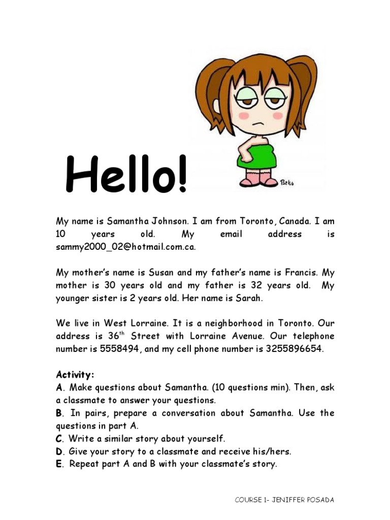 Samantha's Story | PDF