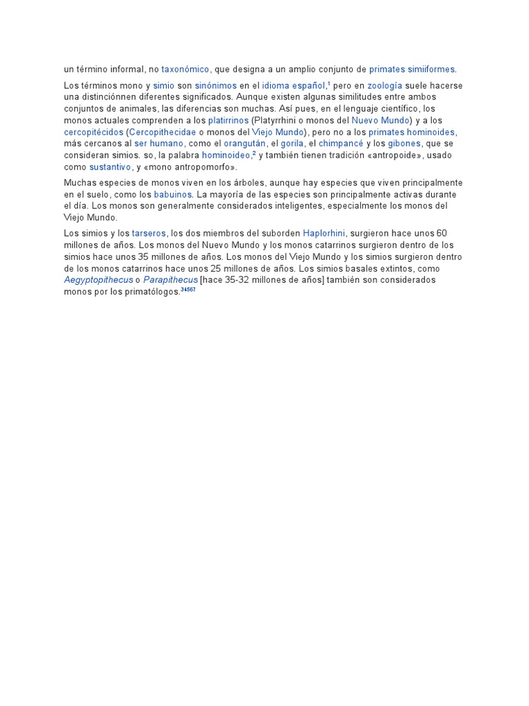 Aegyptopithecus Parapithecus | PDF