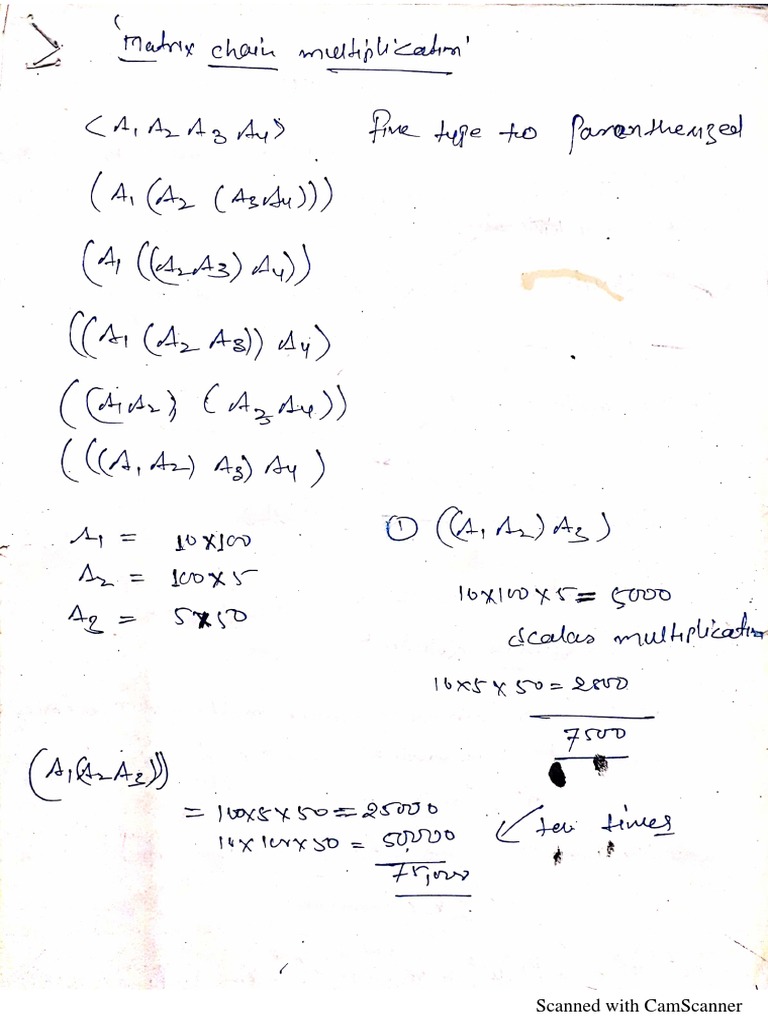 Matrix Chain Multiplication Pdf 