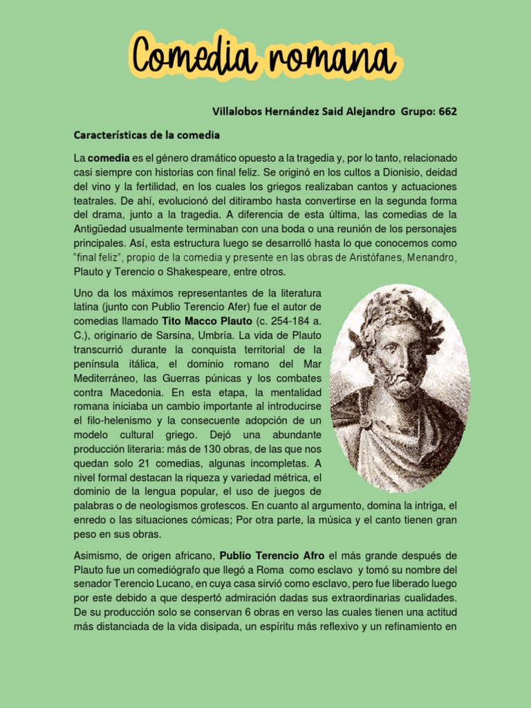 Comedia Romana | PDF | Comedia