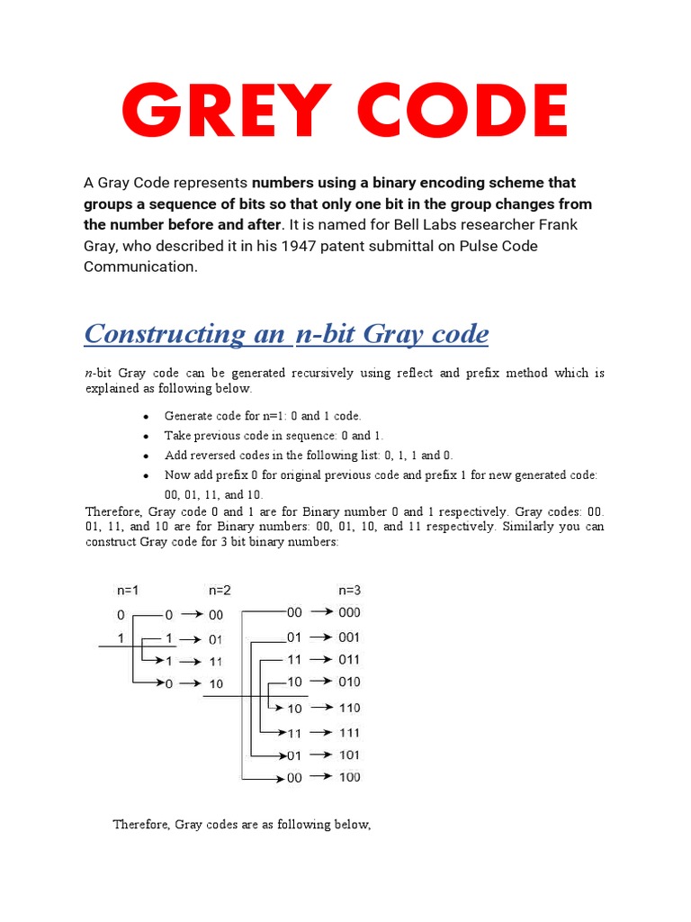 Grey Code | PDF