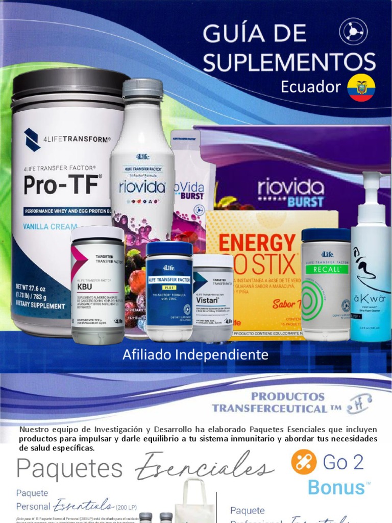 Suplementos de 4life Ecuador 2023 | PDF | Antioxidante | Nutrición