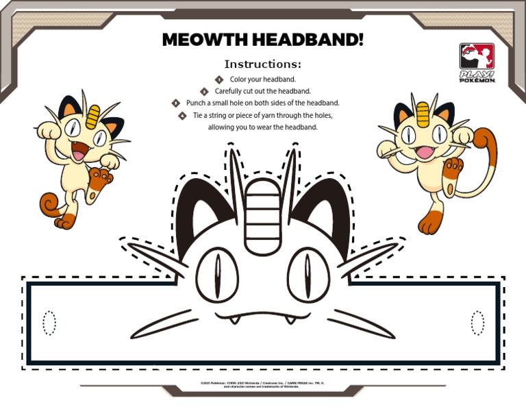 Meowth Headband!: Instructions | PDF