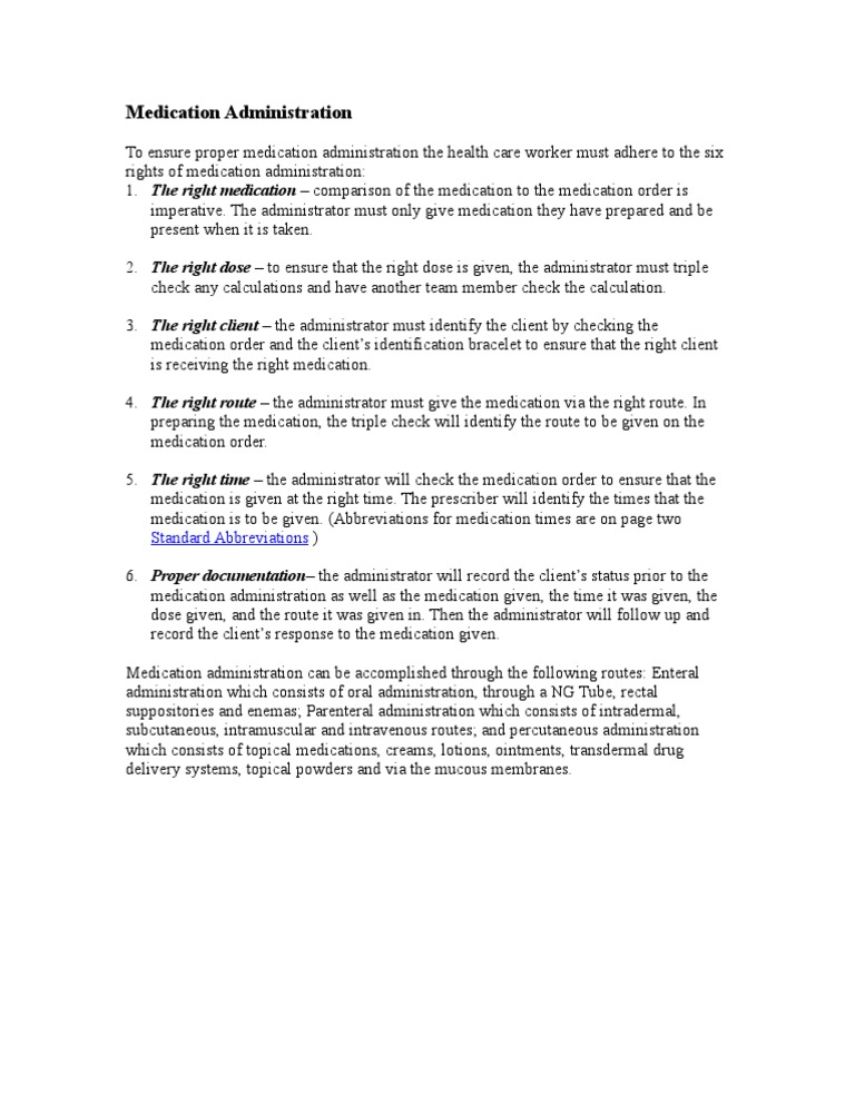 Medication Administration: The 6 R's | PDF | Topical Medication | Pharmacy