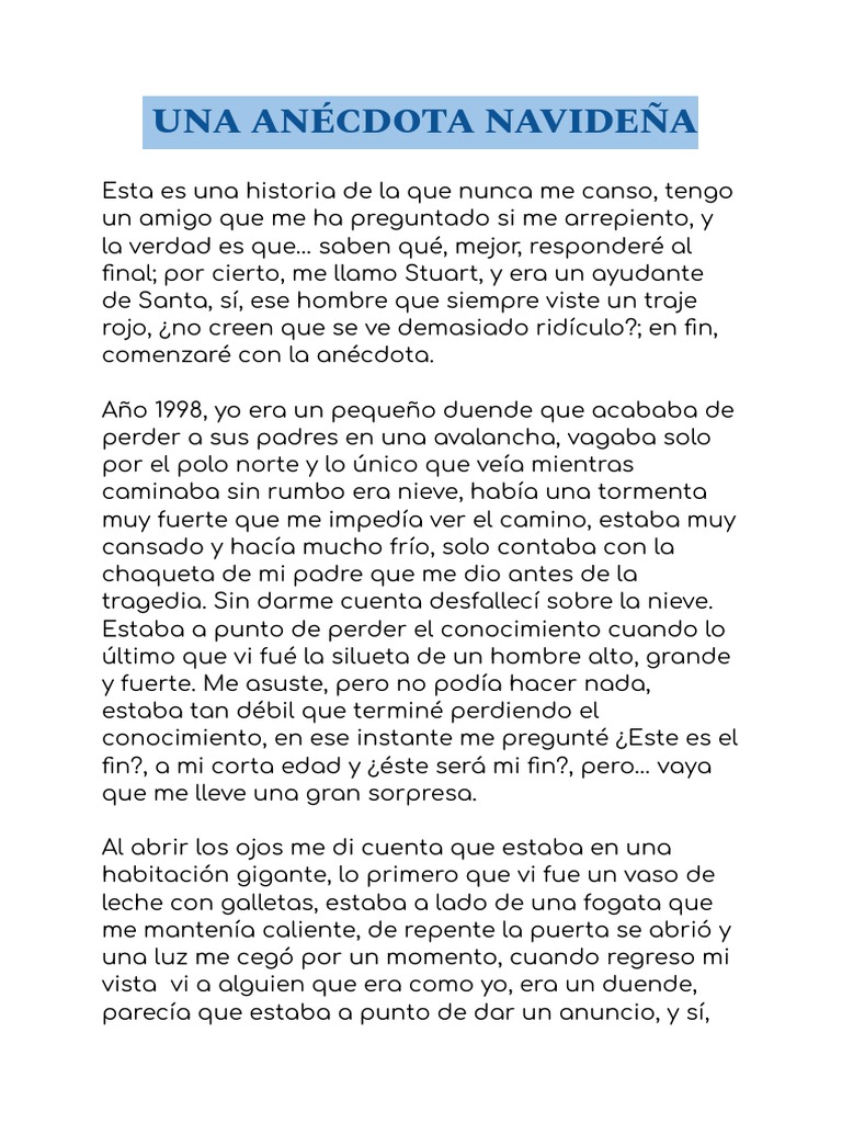 Una Anécdota Navideña | PDF