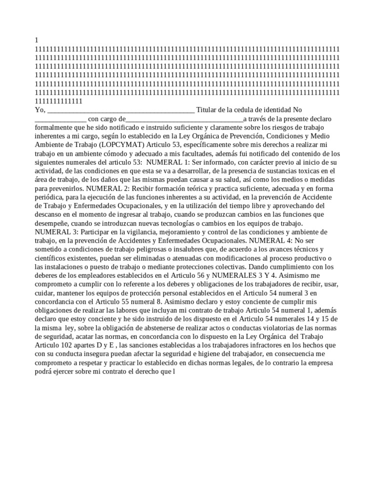 Fo-Psst-005 Constancia de Riesgo Ocupacional | PDF | Justicia | Crimen y violencia