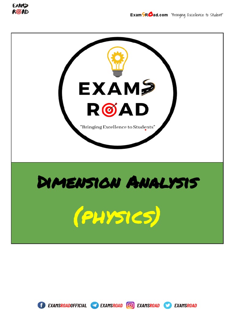 Dimension Analysis Pdf International System Of Units Science