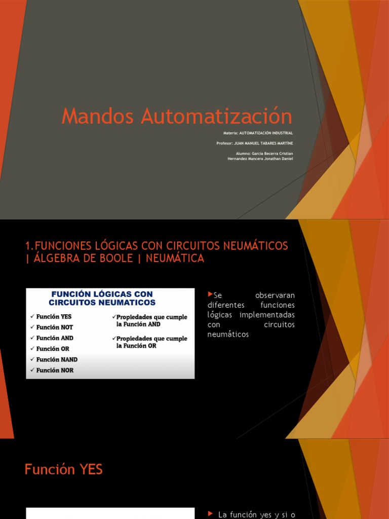 Mandos Automatización (Avance 1) | PDF | Puerta lógica | Lógica matemática