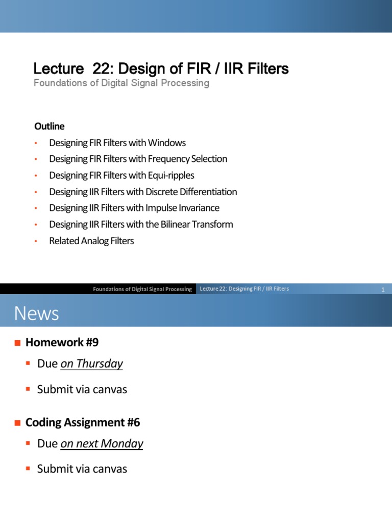 Ece Filter Design | PDF | Digital Signal Processing | Signal Processing
