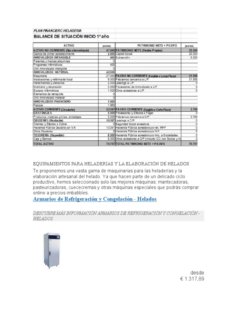 Equipamientos para Heladerías y La Elaboración de Helados | PDF ...