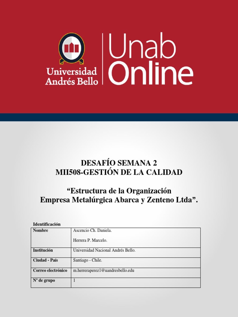 Tarea Semana N 2 Gestion de La Calidad Grupo N 1 PDF | PDF | Calidad (comercial) | Sistema de ...