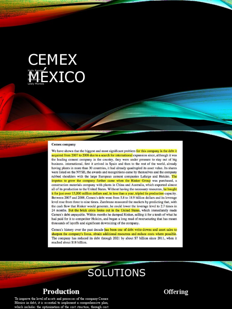 Cemex México Diapositivas | PDF | Automation | Cement