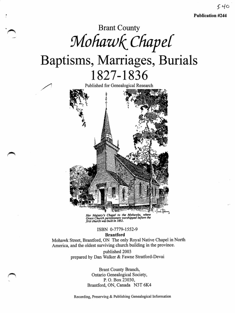 244 - Mohawk Chapel - BMB Records 1827 - 1836 | PDF