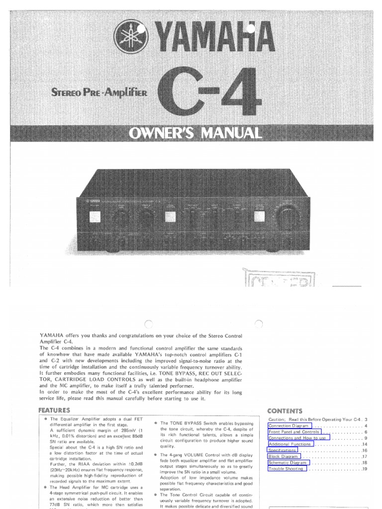 Yamaha C - 4 | PDF
