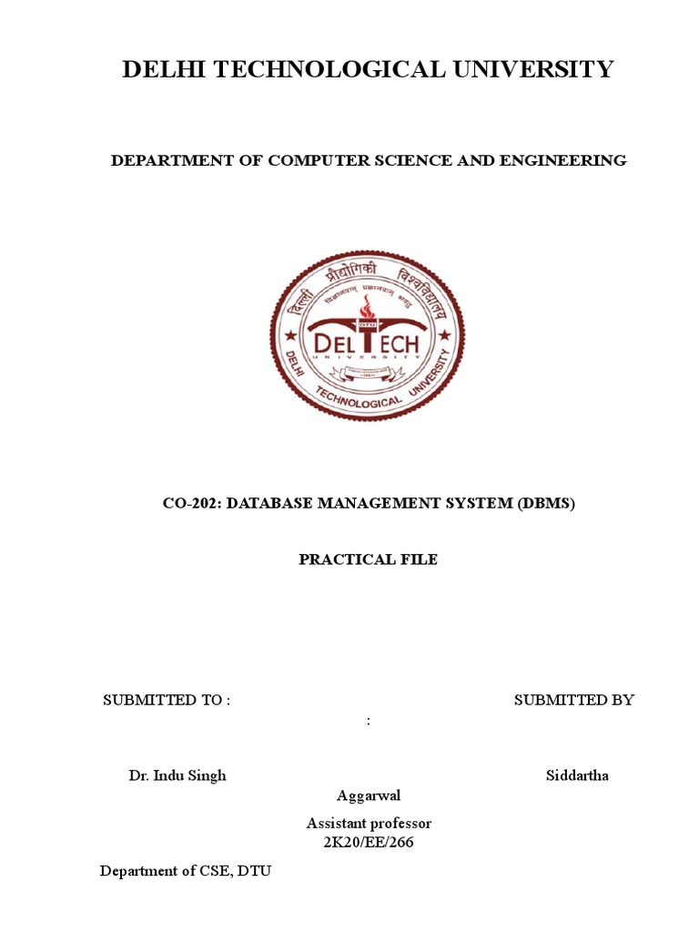 DBMS LAB File | PDF | Relational Database | Databases