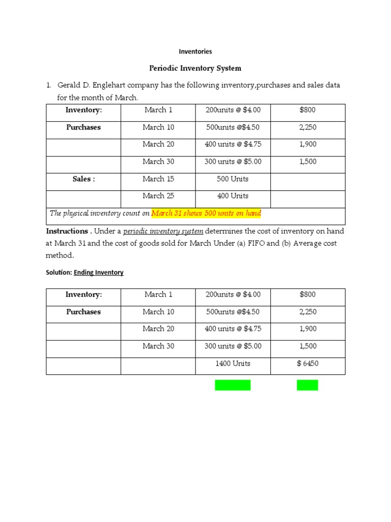 Chapter 2 Inventory Solution 1 Pdf Pdf Cost Of Goods Sold Pricing
