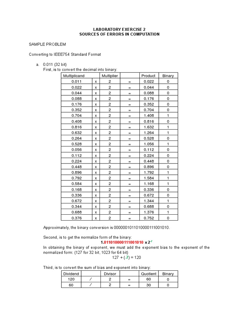 LabExer2 Sources of Errors in Computation | PDF | Elementary ...