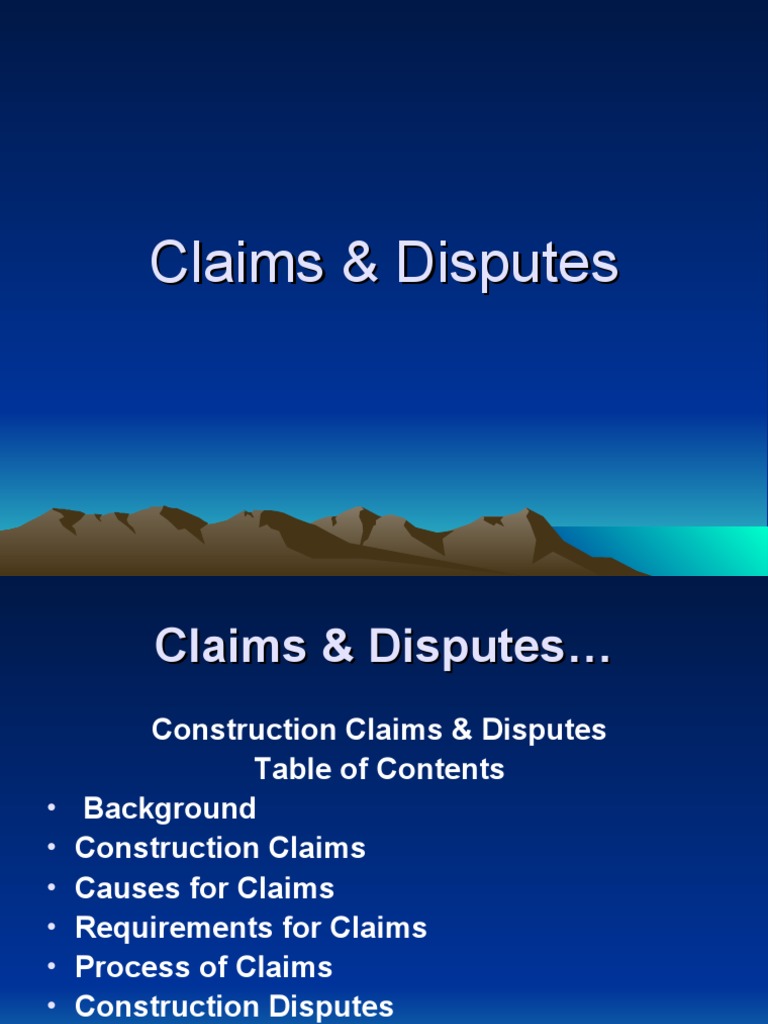 Construction Claims and Dispute Resolution | PDF | Mediation | Negotiation