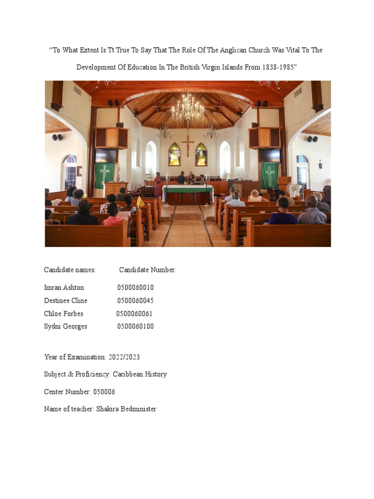 History SBA | Download Free PDF | Anglicanism