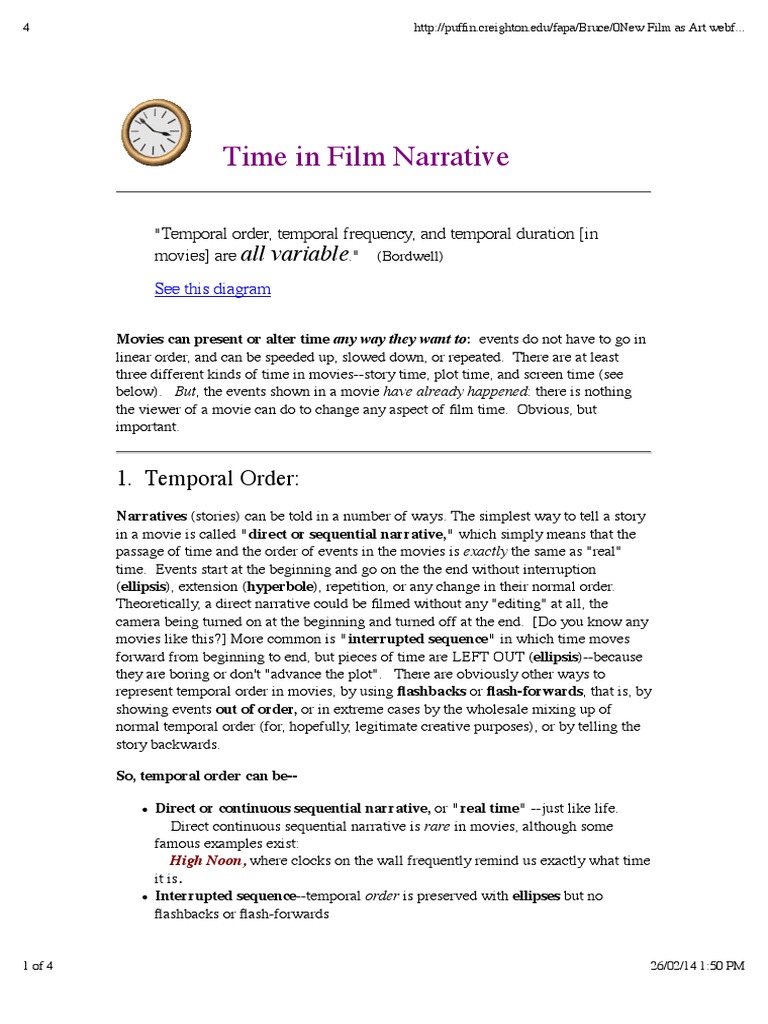 Time in Film Narrative | PDF