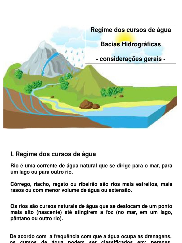 Aula - Regime Dos Cursos de Água - Bacias Hidrográficas - Considerações ...
