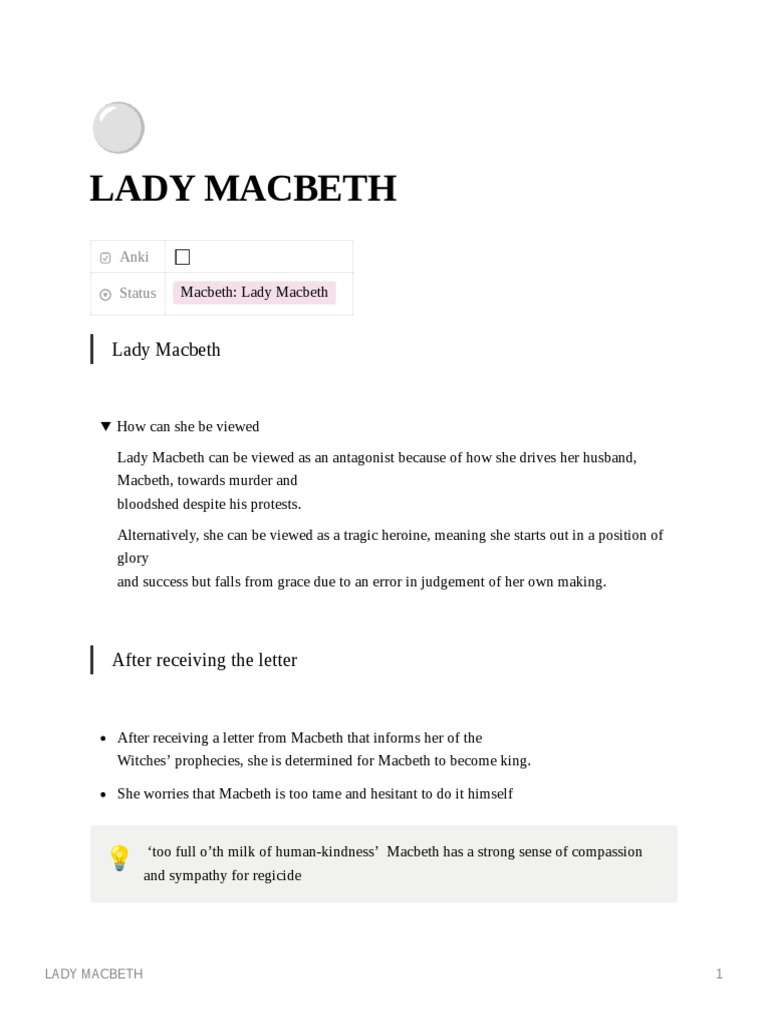 Lady Macbeth | PDF